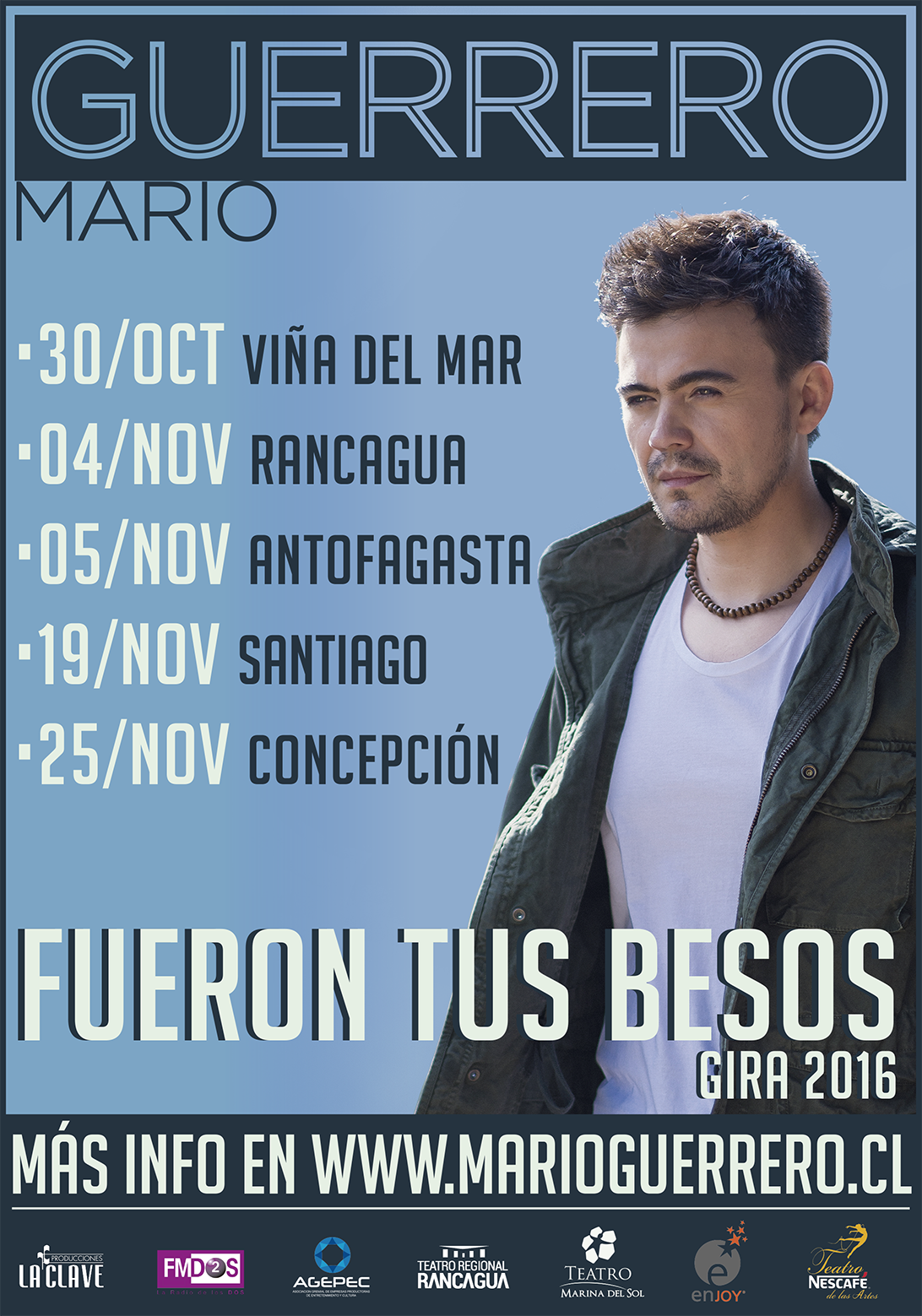Ganador@s entradas para ver a Mario Guerrero en tu ciudad — FMDOS