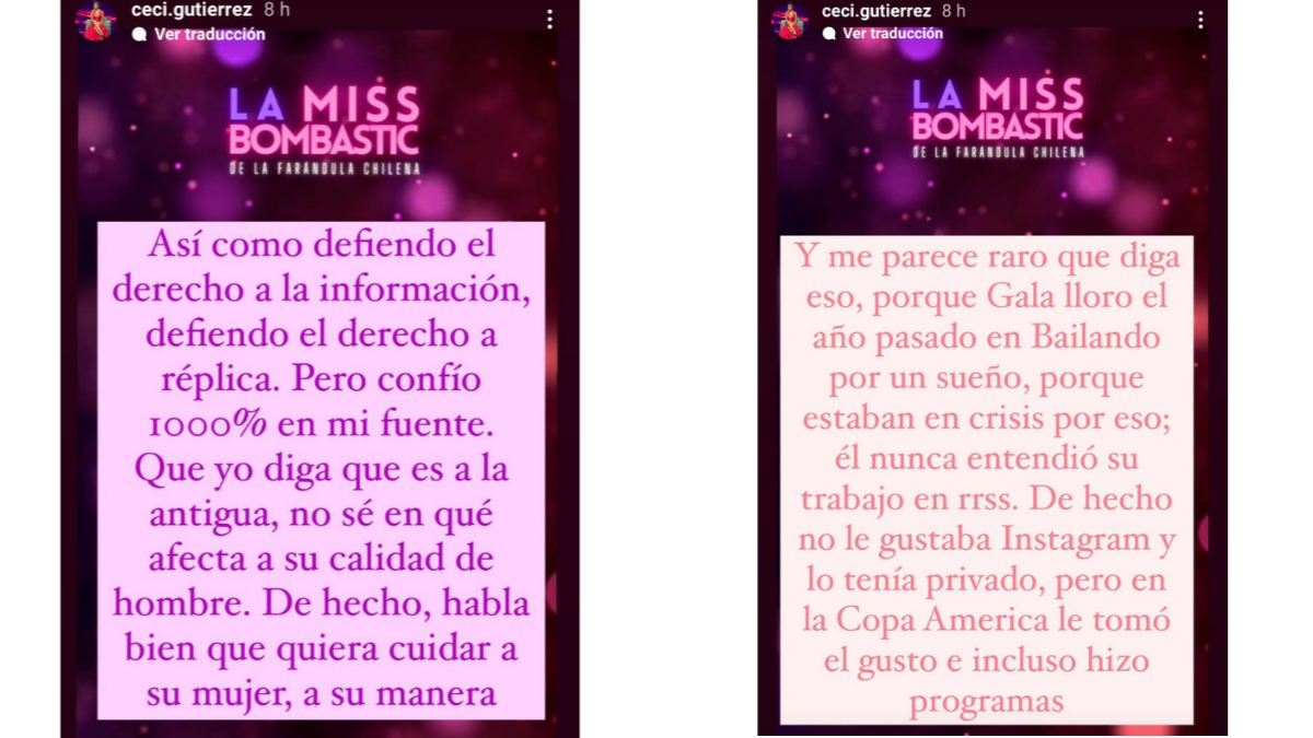 Cecilia Gutiérrez la "Miss Bombastic" aclaró lo dicho sobre Mauricio Isla