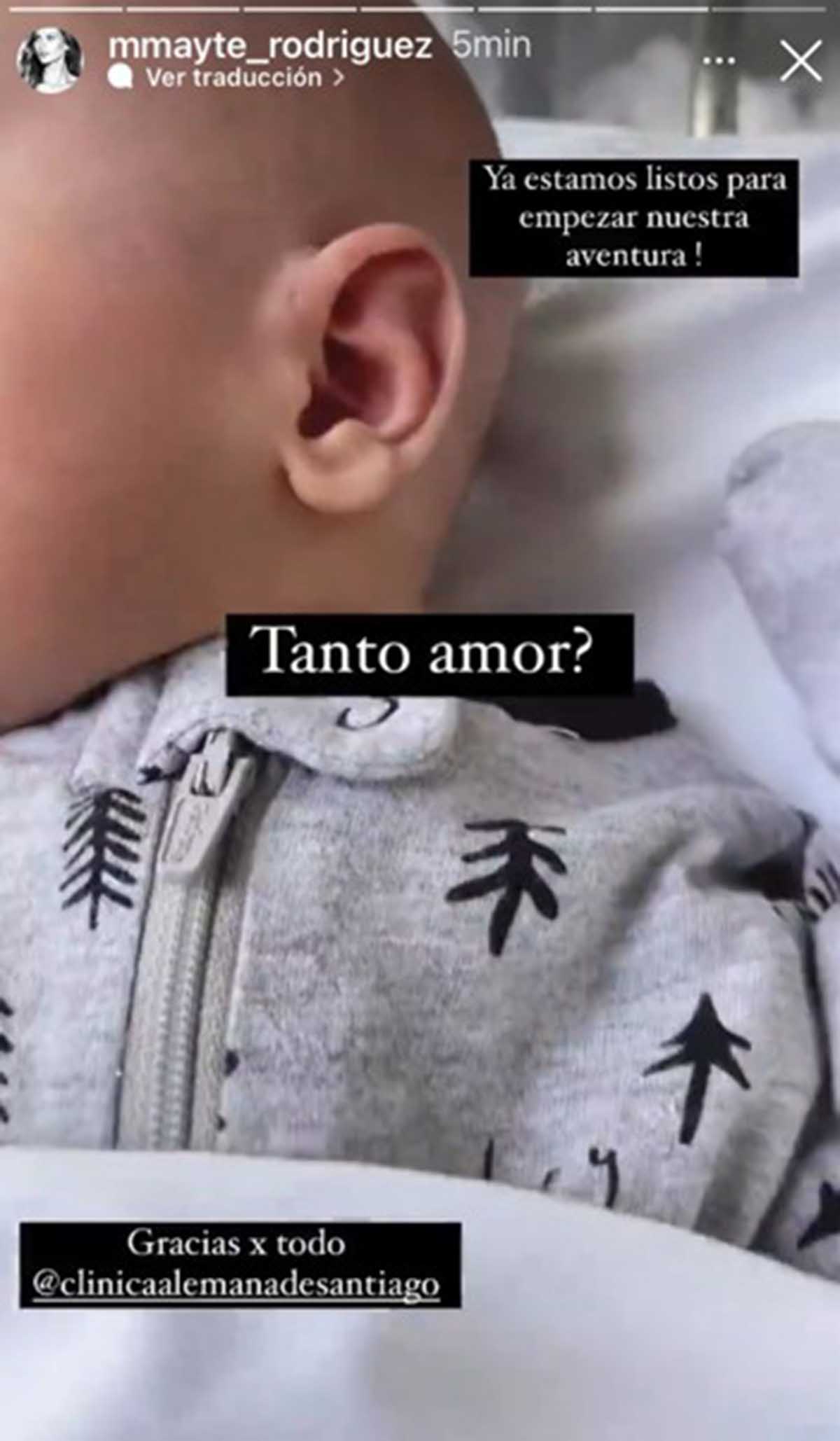 Mayte Rodríguez mostró la primera foto de su hijo Galo