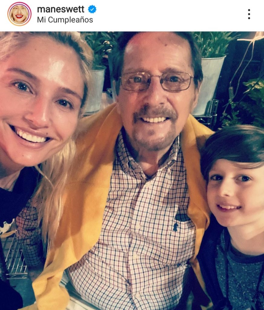 Mane Swett compartió foto cumpleañera con su papá y su hijo