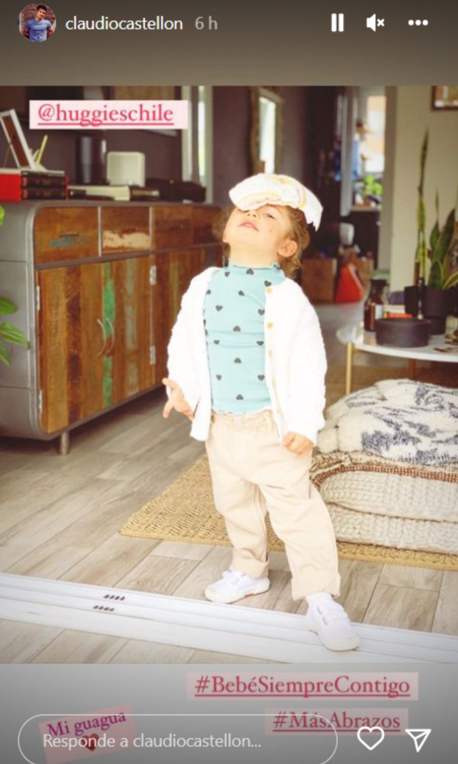 Claudio Castellón subió foto de su hija y enterneció las redes