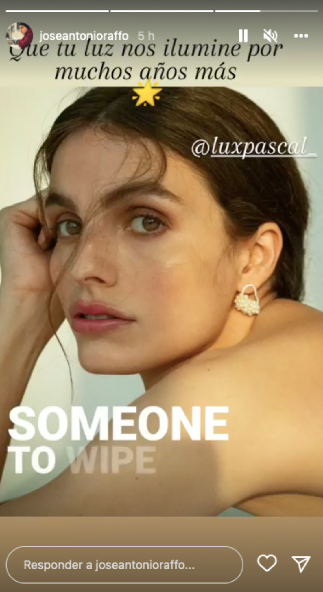 José Antonio Raffo compartió romántico mensaje para Lux Pascal