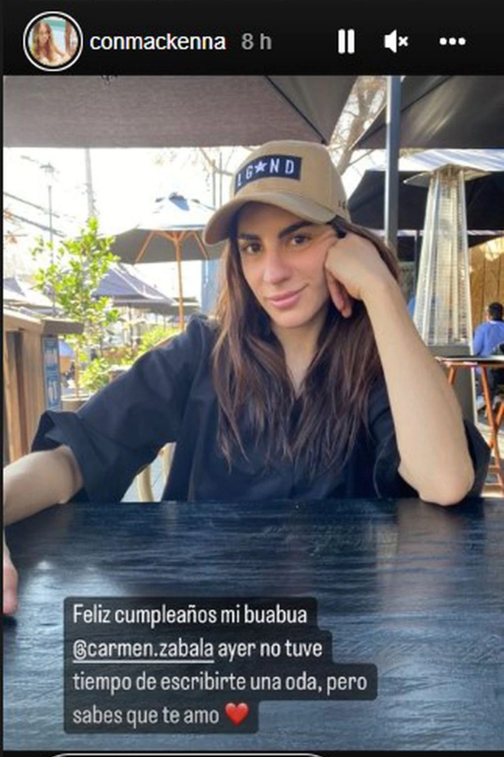 Constanza Mackenna y su saludo de cumpleaños a Carmen Zabala
