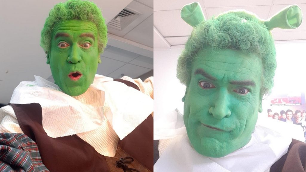 Julio Milostich personificó a Shrek y sorprendió a sus seguidores