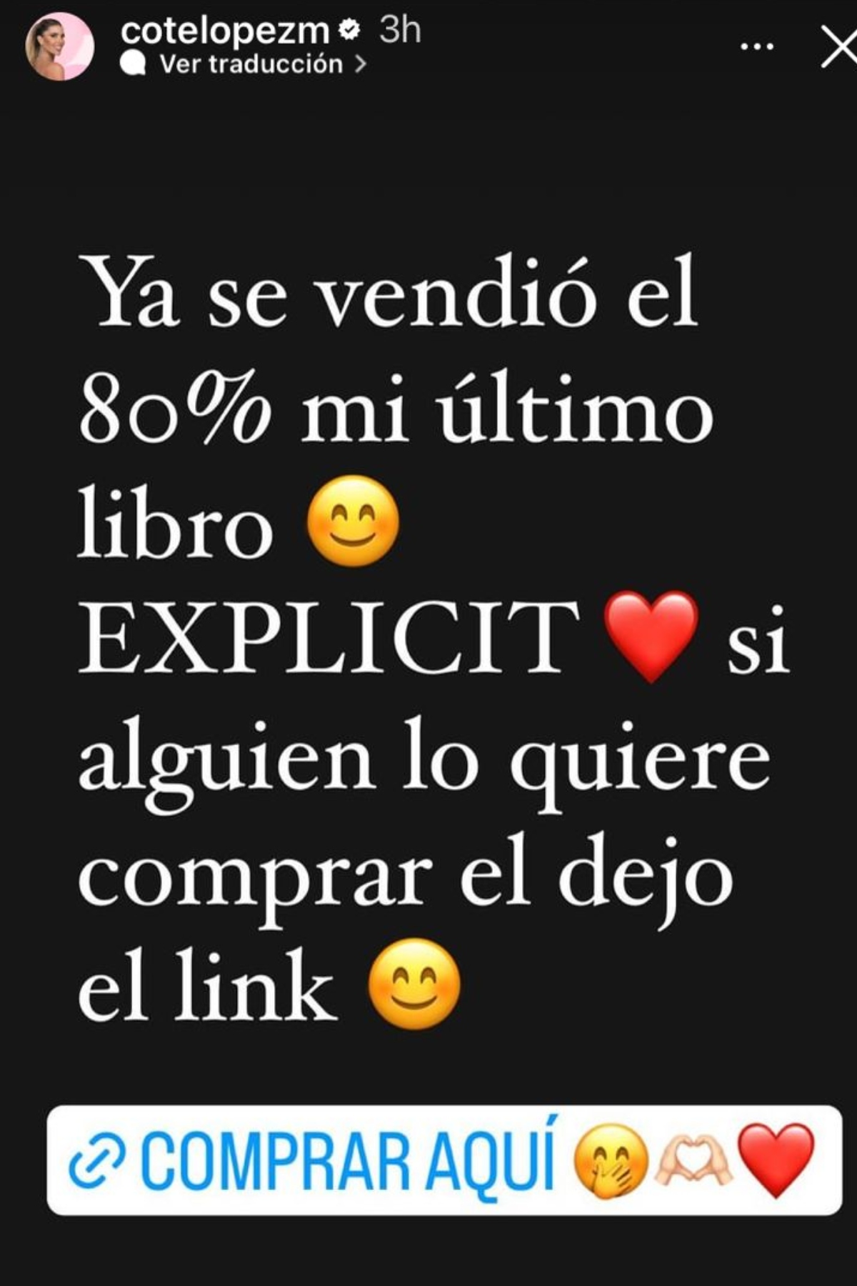 ¡El cuarto libro de Cote López ya vendió el 80% de sus copias!