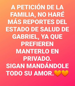 Familia de Gabriel Prieto toma importante decisión