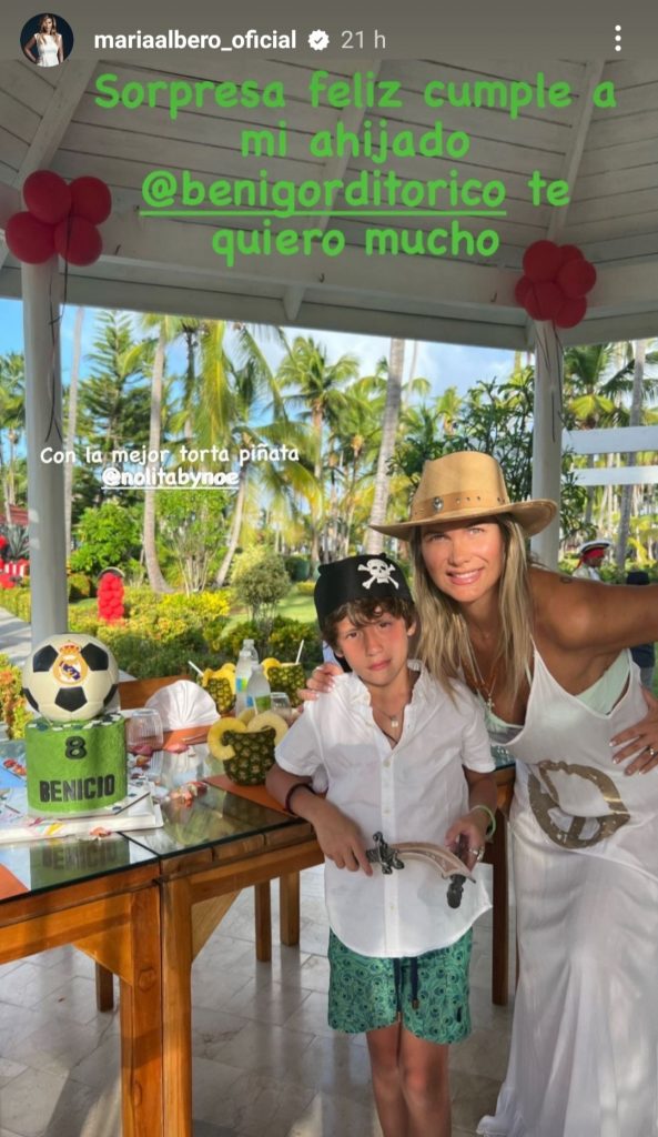 María Alberó lo dio todo por llegar a festejar a su ahijado