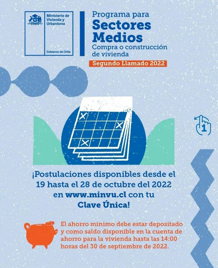 Minvu anuncia segundo llamado de postulación al subsidio DS1