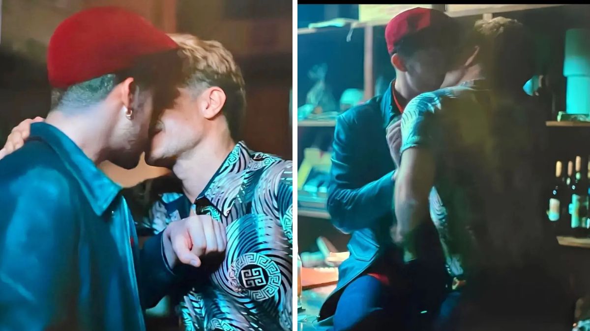 Todo es parte de una película: Se filtran imágenes de apasionado beso entre Bad Bunny y Gael ...