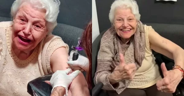 "Una genia": Bisabuela se atreve con su primer tatuaje a los 91 años y ...