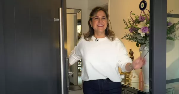 Michelle Adam presentó a sus dos hijos en La divina comida