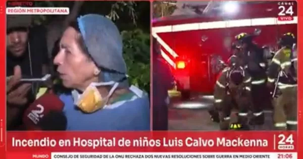 El dramático relato de trabajadora del Hospital Luis Calvo Mackenna tras feroz incendio en el ...