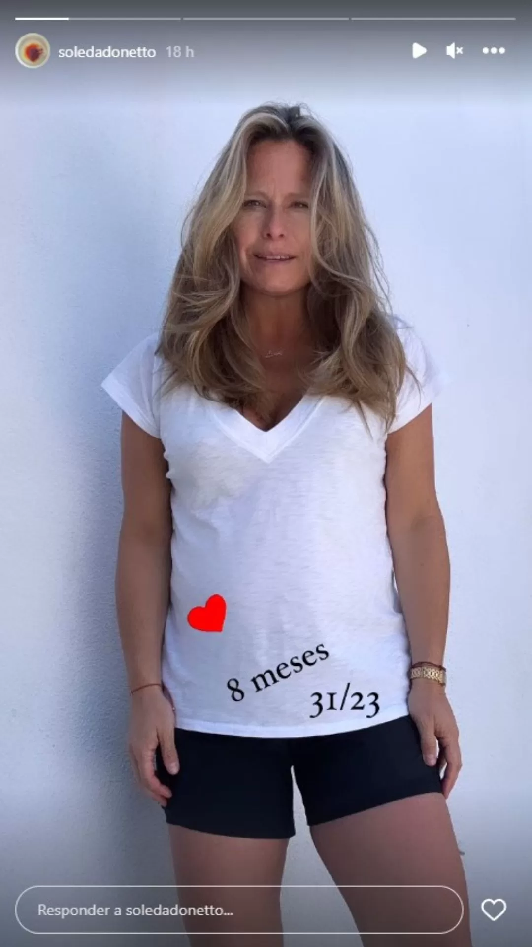 Soledad Onetto sorprende al mostrar cómo luce su pancita de embarazo: ya tiene 32 semanas